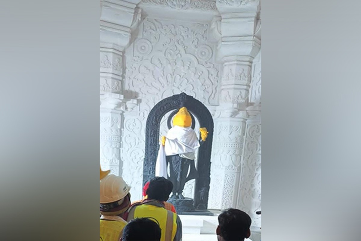 First Visuals Of Ram Lalla Inside Ayodhya Ram Mandir Complex