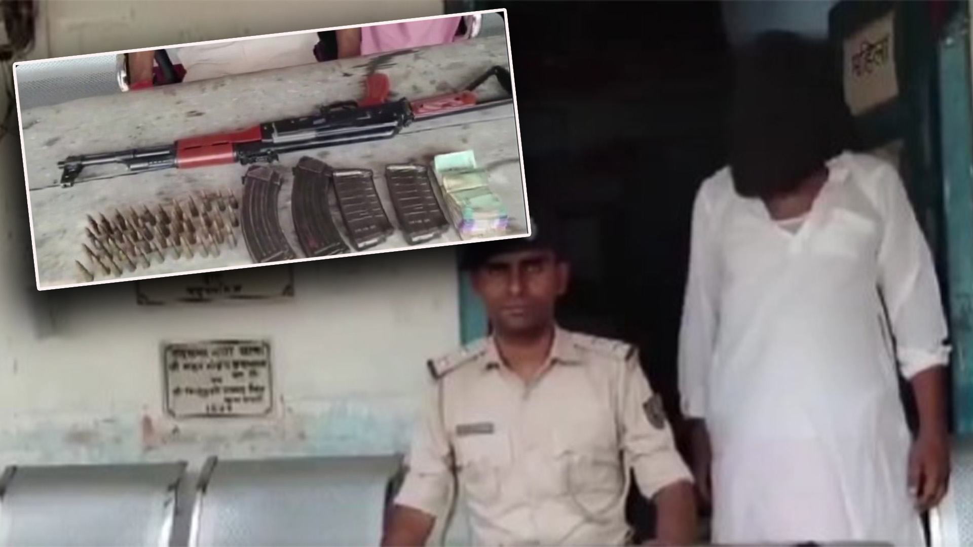 Bihar Gangsters Kin Held Ak 47 Huge Cache Of Ammunition Seized
